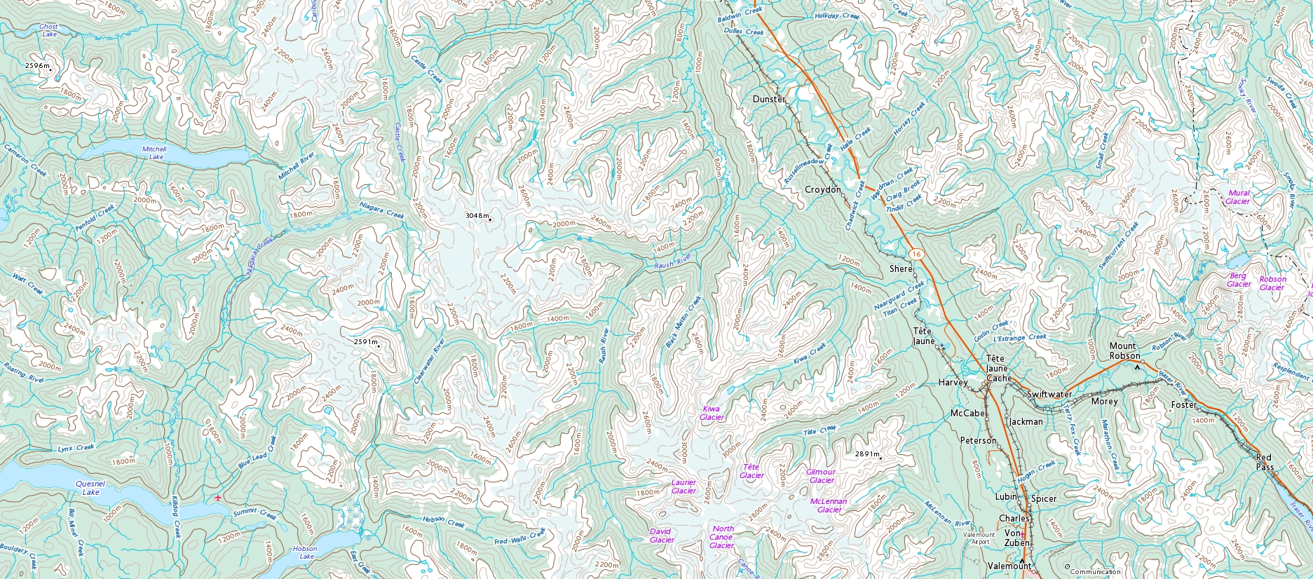 Rural Routes British Columbia - Dunster / Mount Longstaff / Raush River