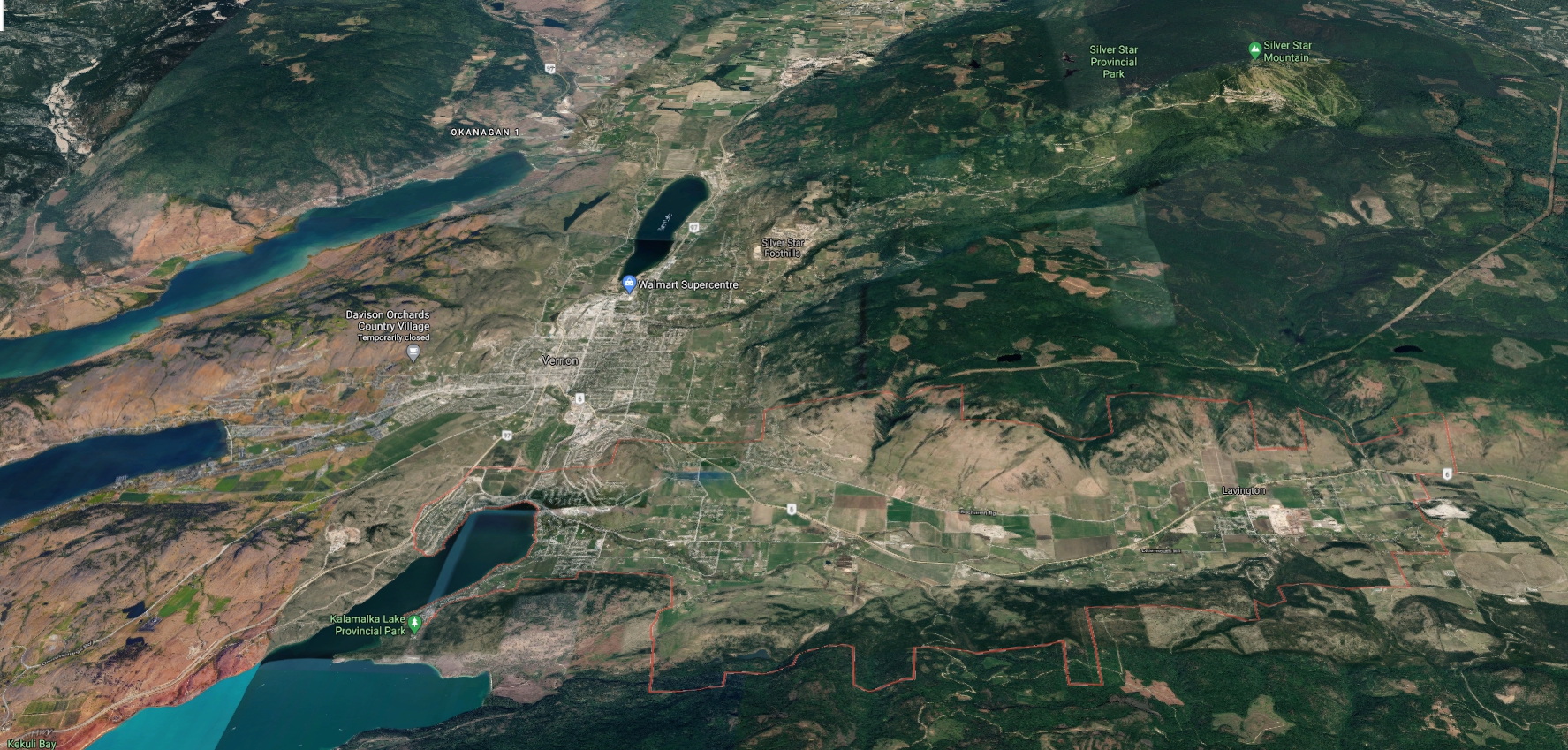 Rural Routes British Columbia - Lavington / Coldstream / Cosens Bay ...