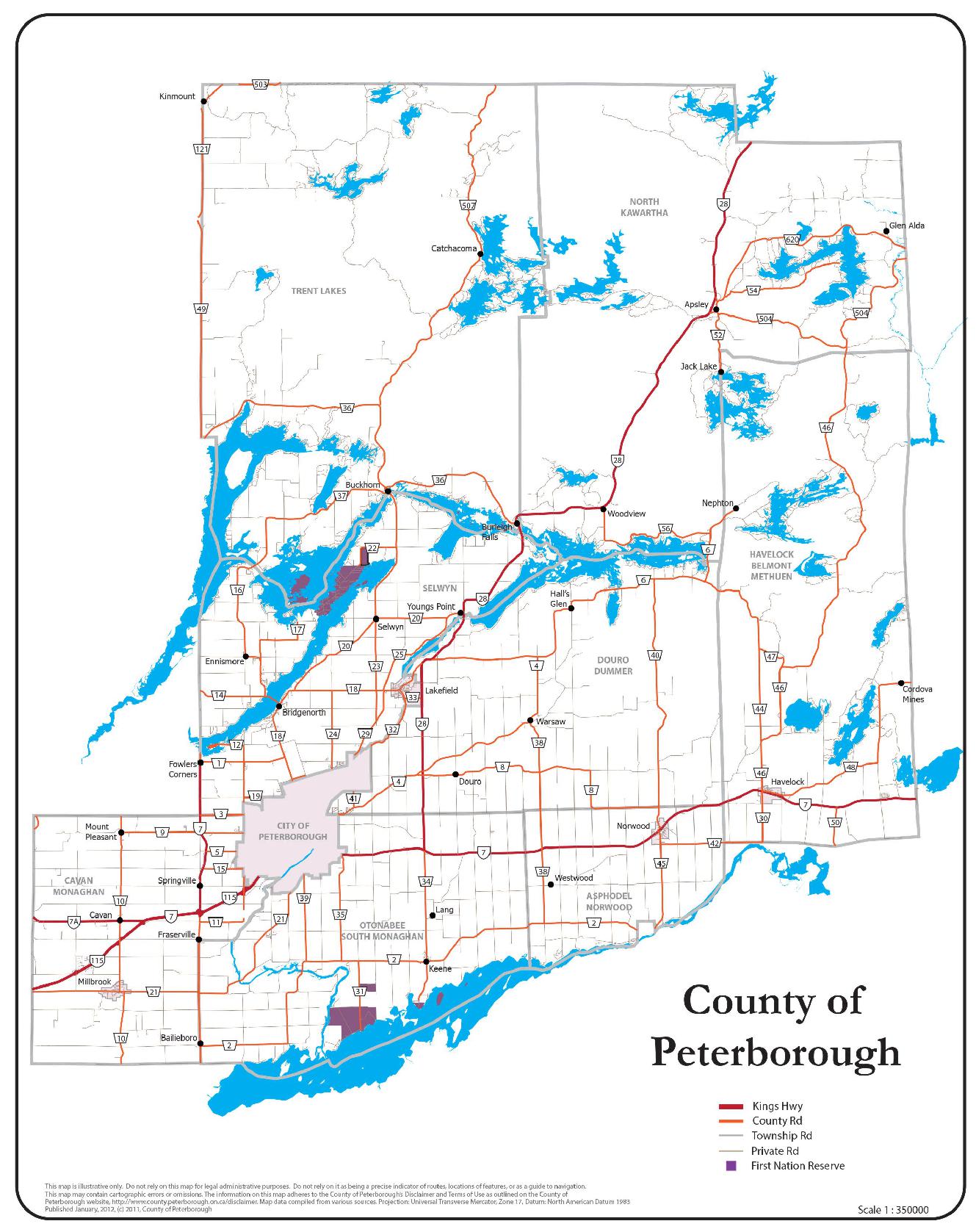 Rural Routes Ontario - County of Peterborough (Upper Tier Peterborough)
