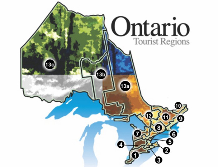 Rural Routes Ontario - Ontario Tourist Regions